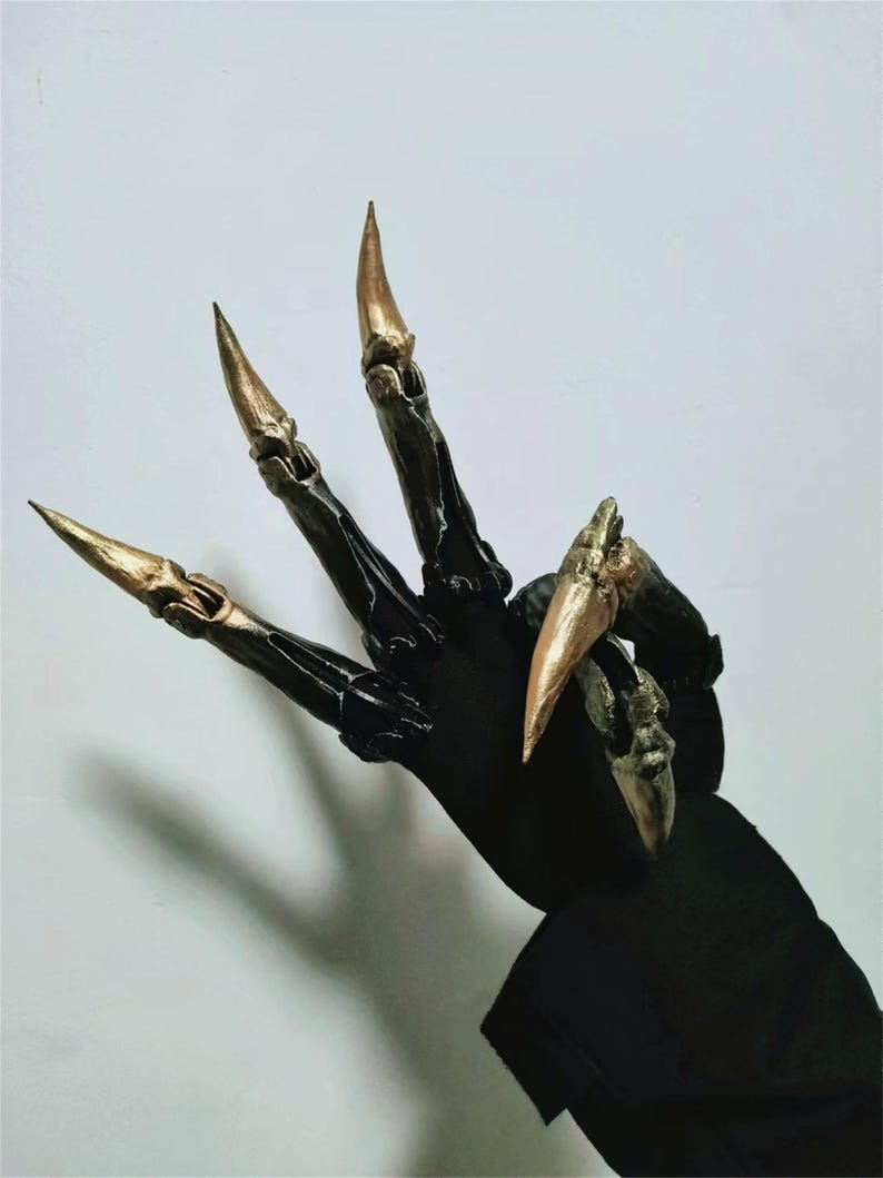 Halloween Horrible Claw Skull Claw,gold Tech Paws Claw, Robot Blades ...