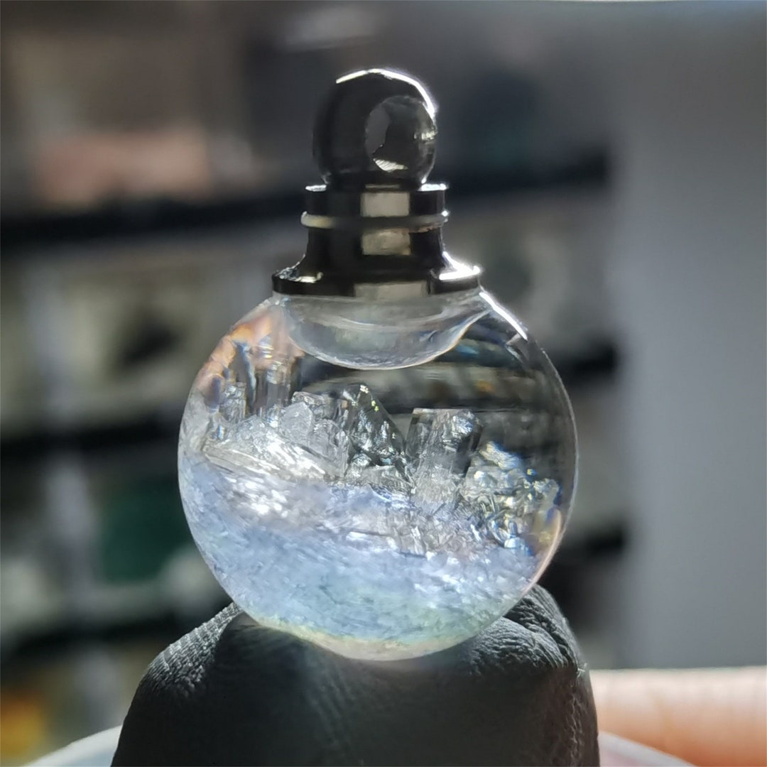 Antarcticite Necklace,raw Crystal Necklace, Vessel Necklace, Water Drop ...