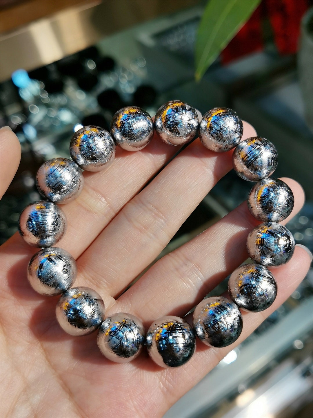 Silver Meteorite Bracelet Handmade Space Bracelets Alien Bracelets ...