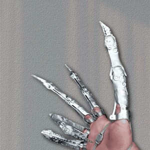 Silver Skull Claws, Tech Paws Claw, Robot Blades Fingers, Mechanical ...