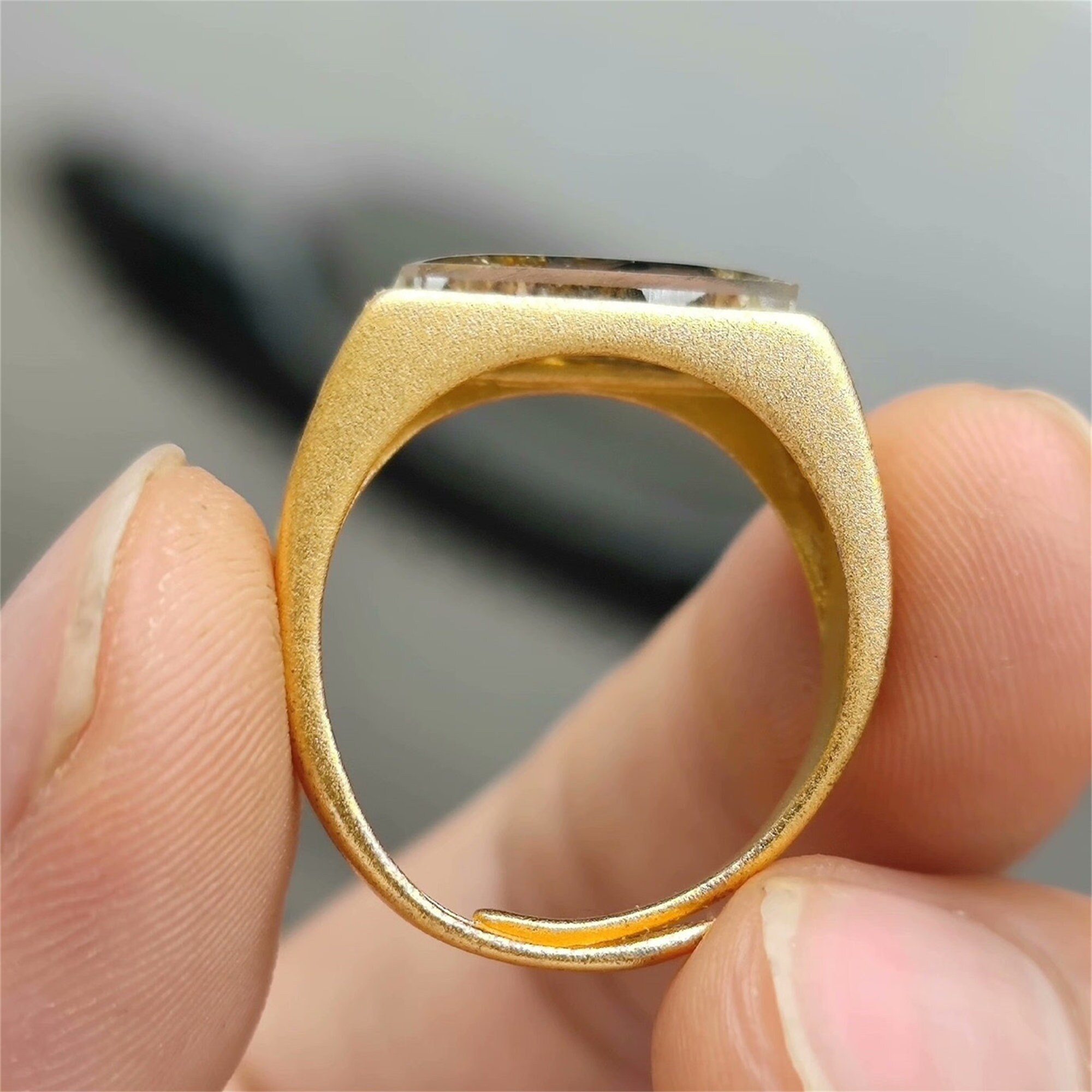 Sapphire Rings Meteorite Ring Handmade Space Rings Alien Sapphire Ring ...