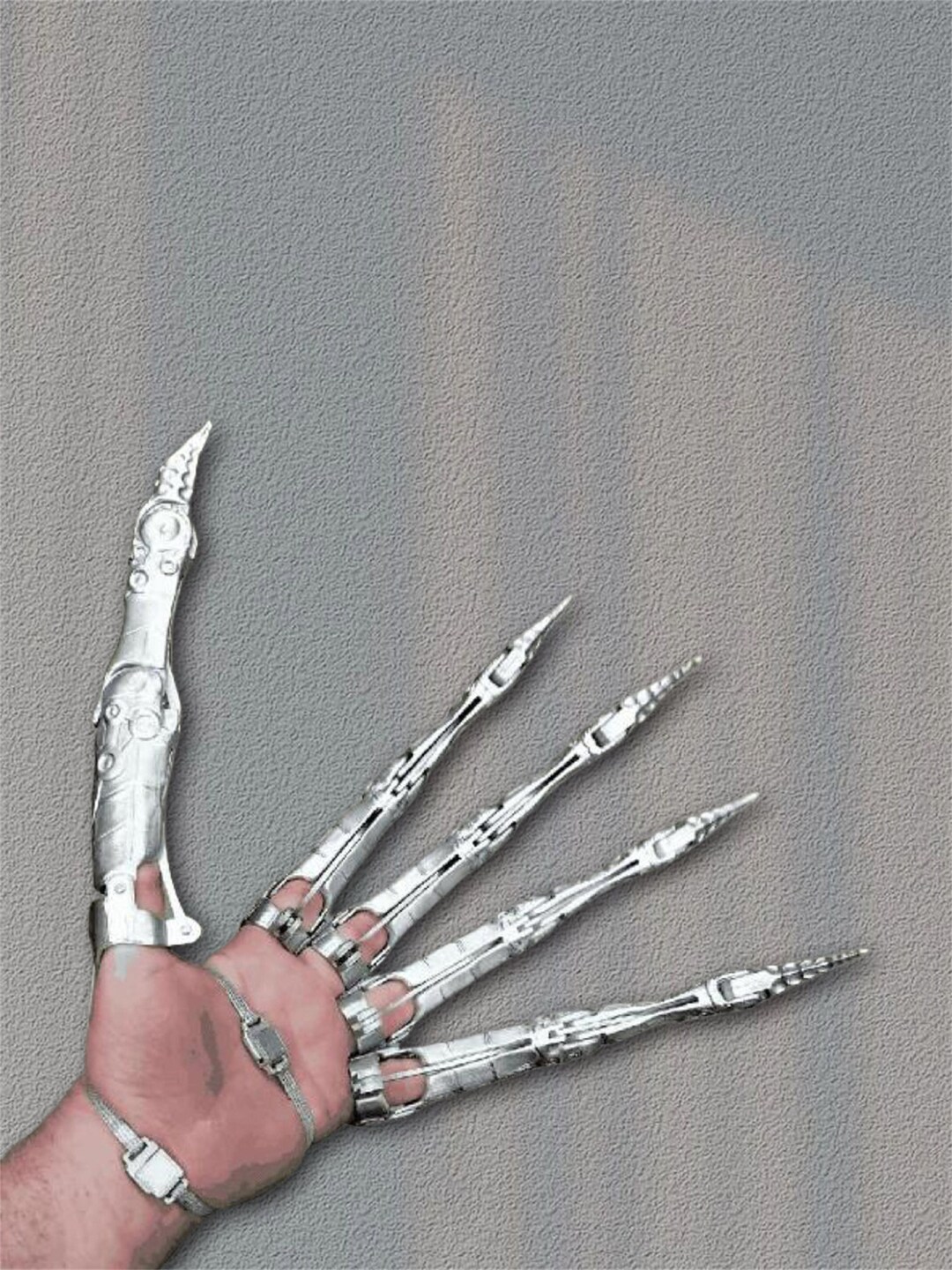 Skull Claws Gloves, Silver Tech Paws Claws, Robot Blades Fingers ...