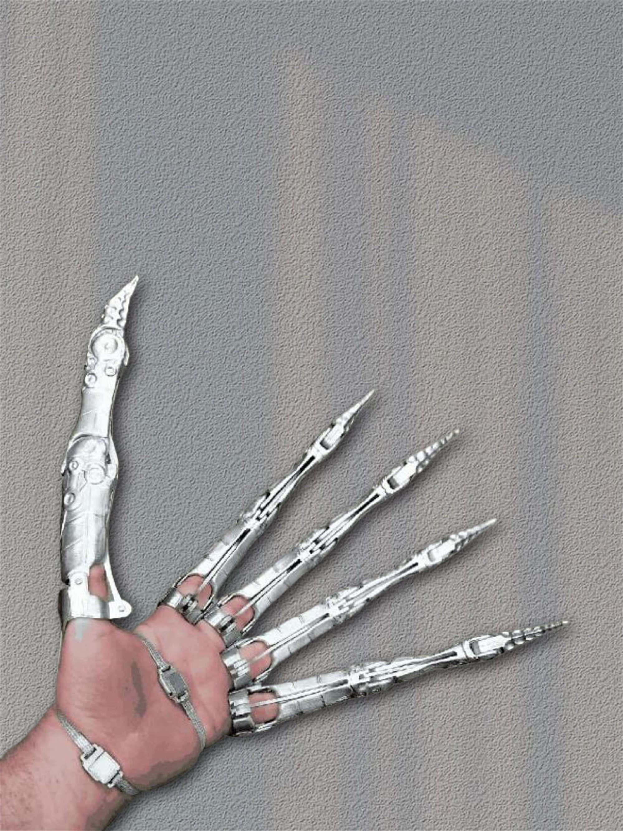 Skull Claws Gloves, Silver Tech Paws Claws, Robot Blades Fingers ...