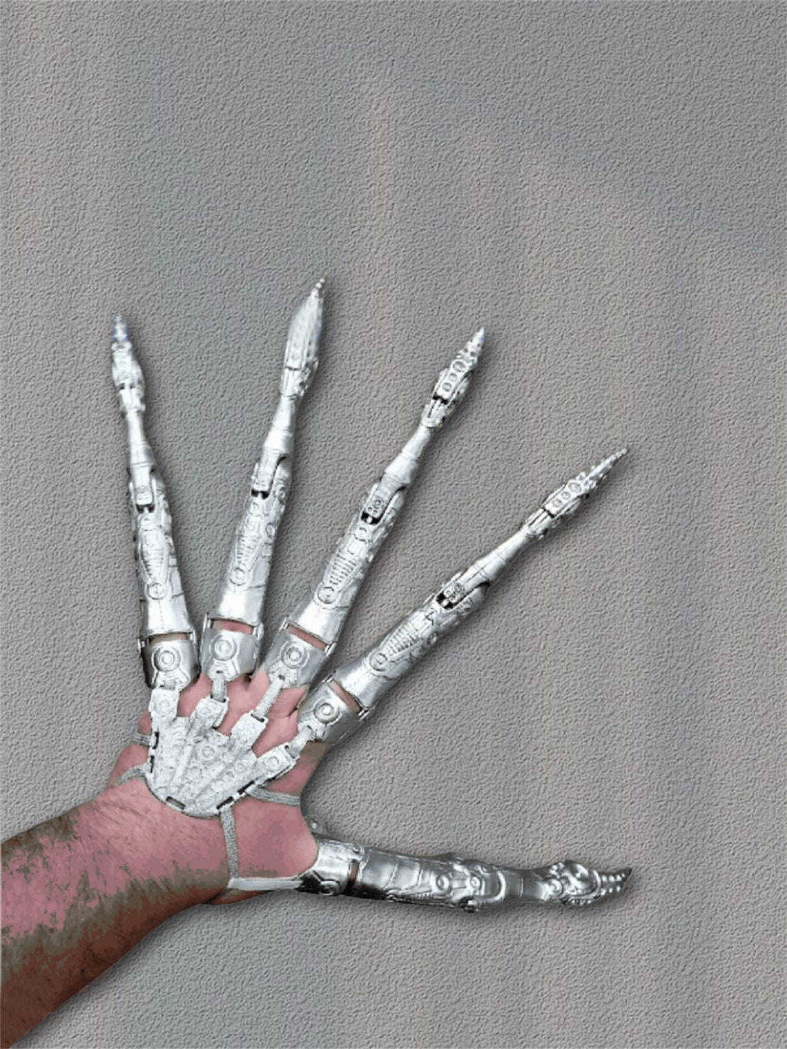Silver Skull Claws, Tech Paws Claw, Robot Blades Fingers, Mechanical ...