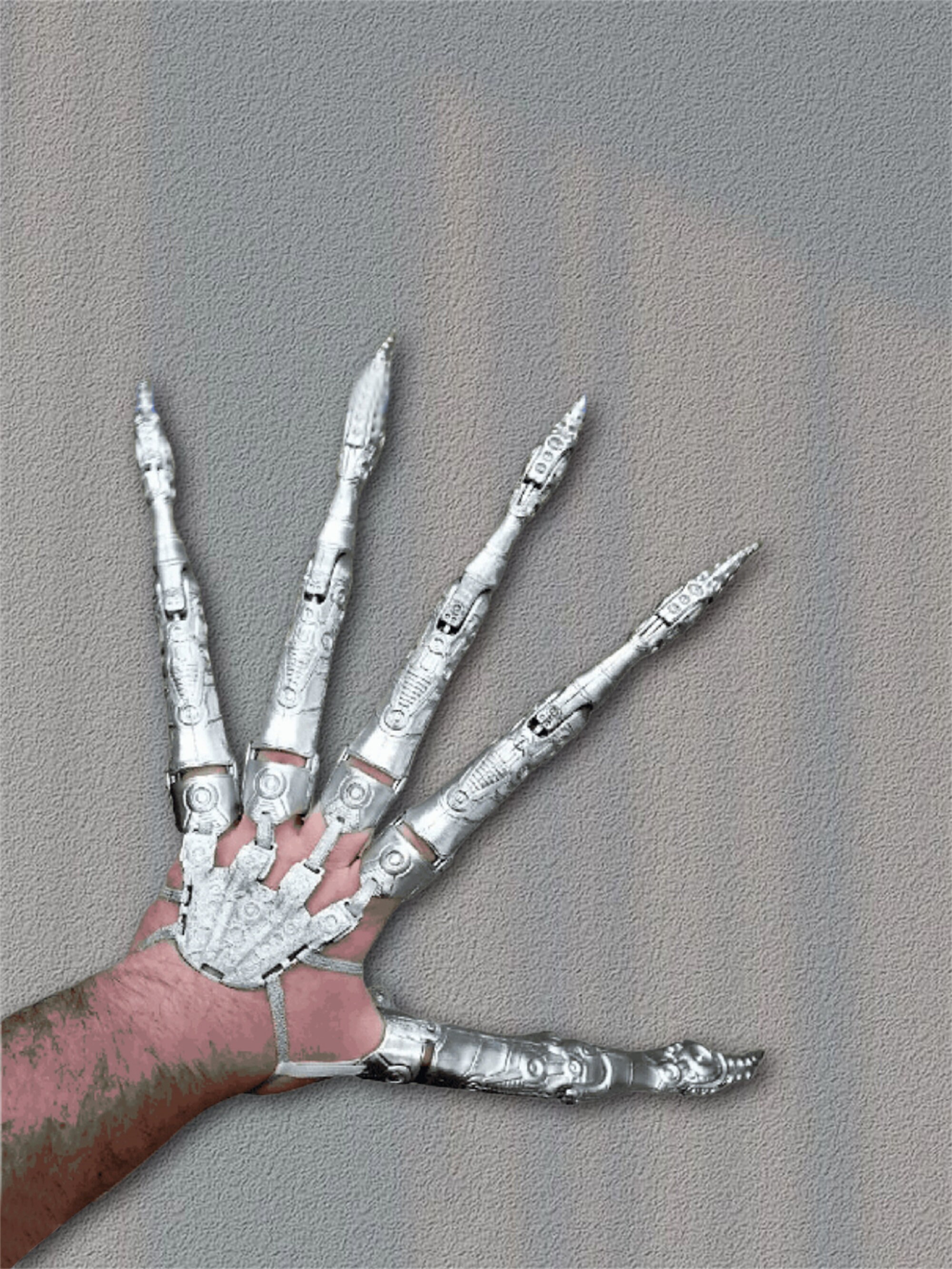Silver Skull Claws, Tech Paws Claw, Robot Blades Fingers, Mechanical ...