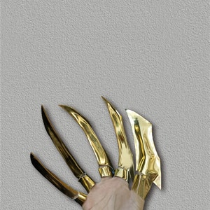 Claws Rings Rainbow, Fantasy Costume Party Nails Silver Tech Paws Skull ...