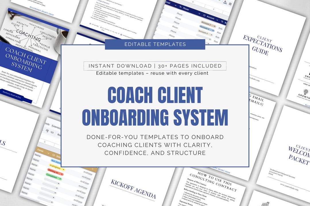 Coach Client Onboarding System | Done-for-you Templates to Welcome ...