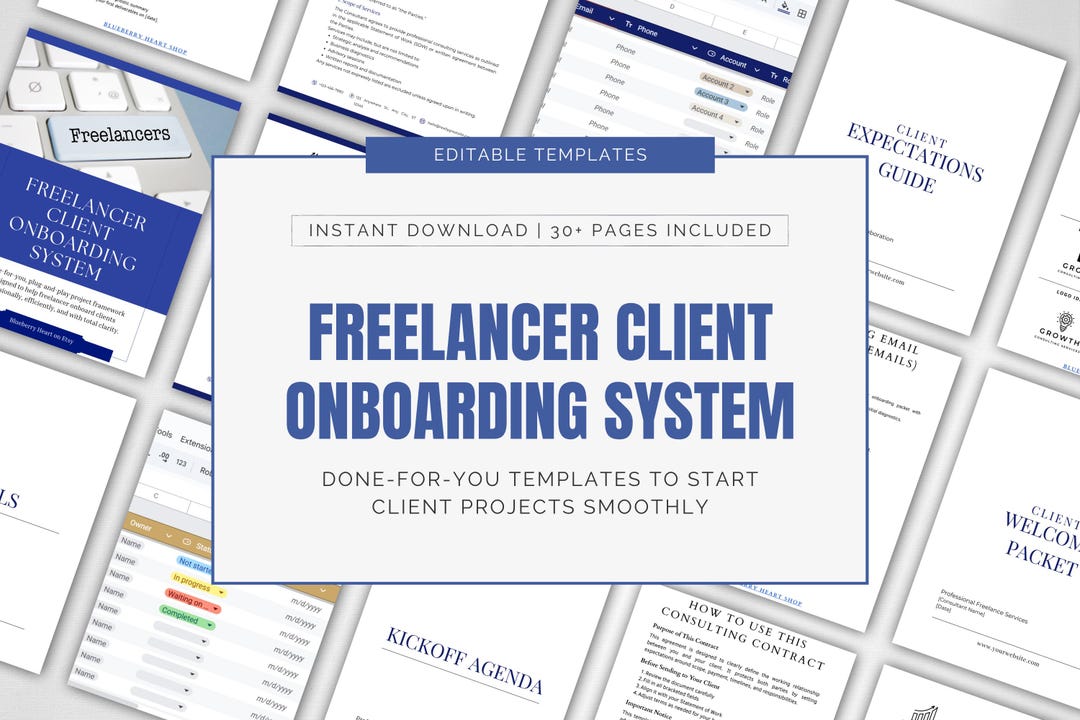 Freelancer Client Onboarding System | Done-for-you Templates to Onboard ...