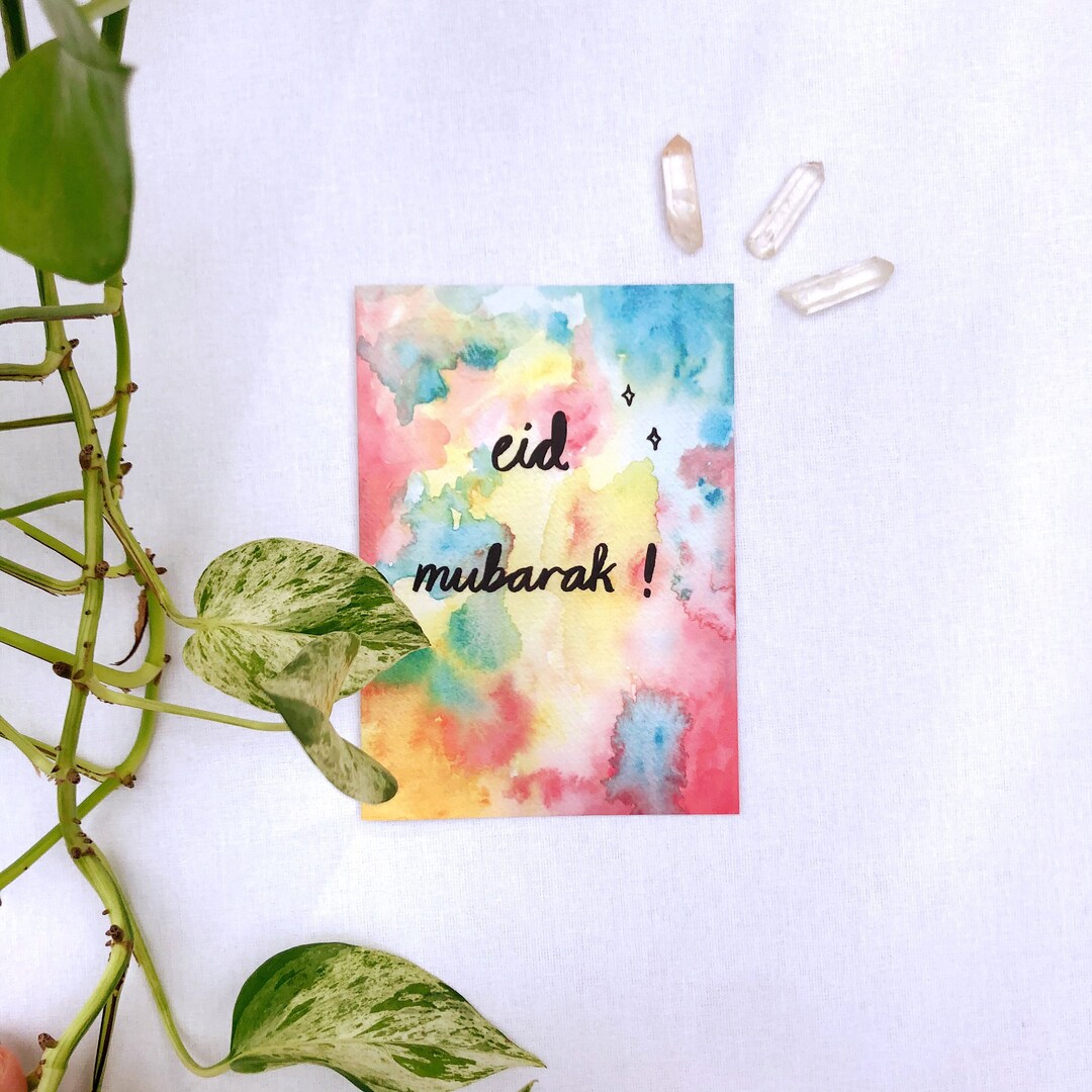 Eid Mubarak Folded Card - Etsy