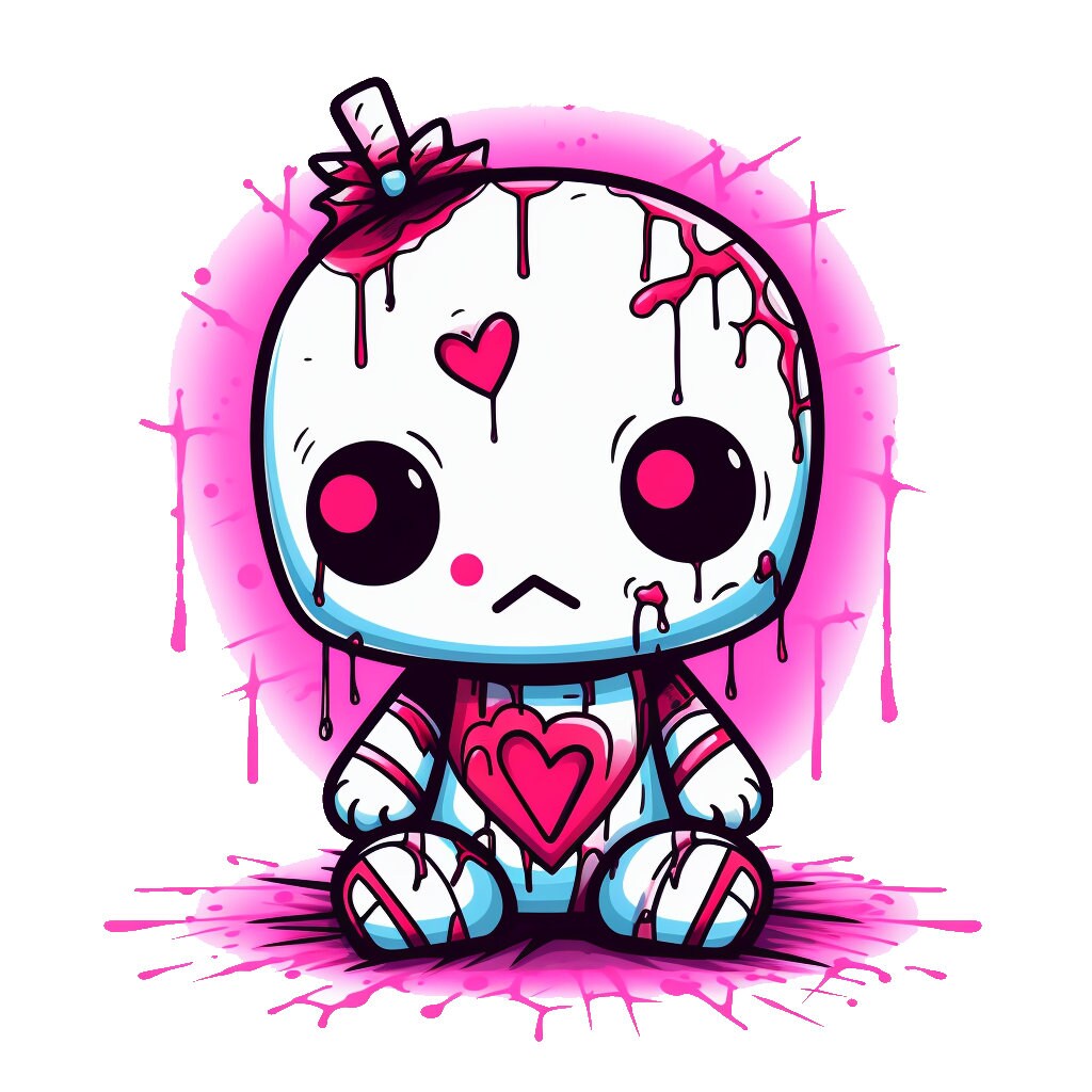 Pink N White Zombie, Png - Etsy