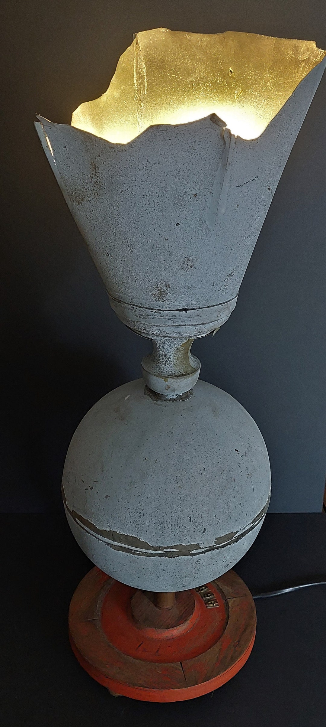 Zinc Lightning Rod Spike Table Lamp - Etsy