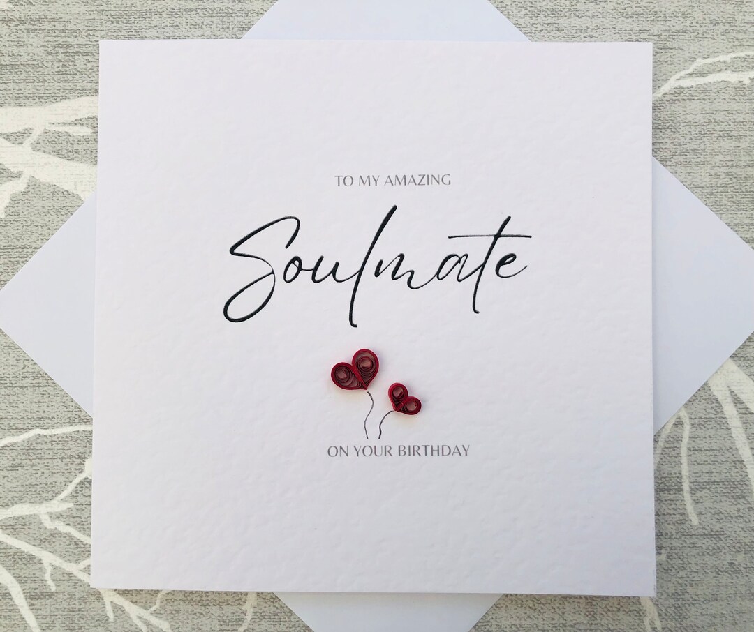 Soulmate Birthday Card Happy Birthday Soulmate a Romantic Birthday Card ...