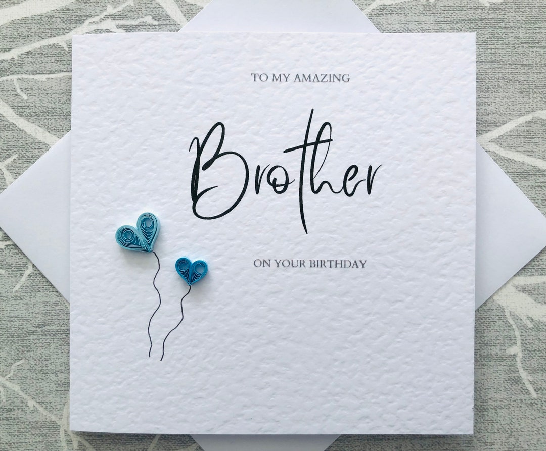 Brother Birthday Card - Happy Birthday Brother - Birthday Card to ...