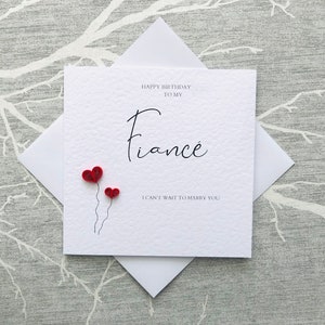 Fiancé Birthday Card Birthday Card for Fiance Partner Birthday Card ...