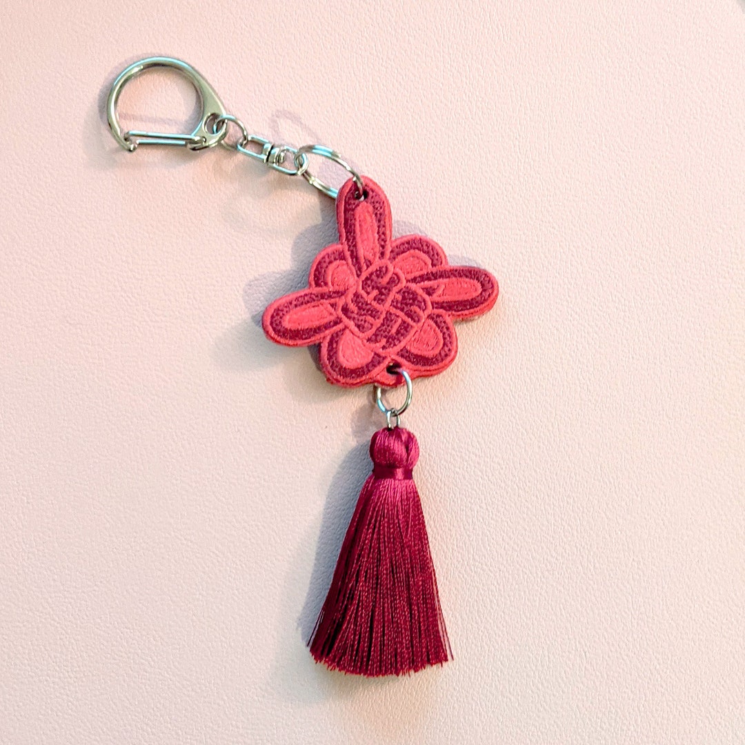 Cute Original Japanese Omamori Knot With Tassel Embroidered Keychain ...