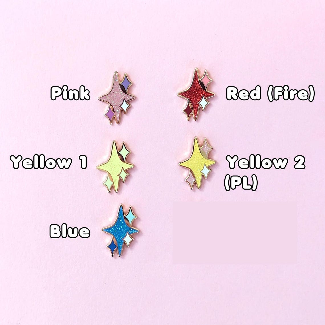 Sparkle V2 Mini Enamel Pins - .75-inch Original Pin Set Glitter Filler ...