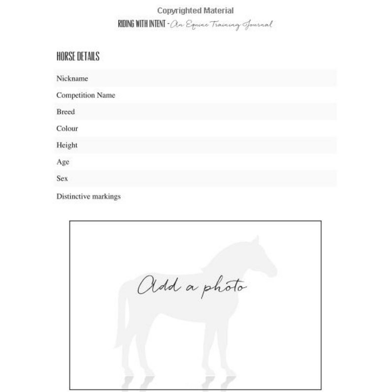 Horse Riding Journal - Riding With Intent - an Equine Journal - A ...