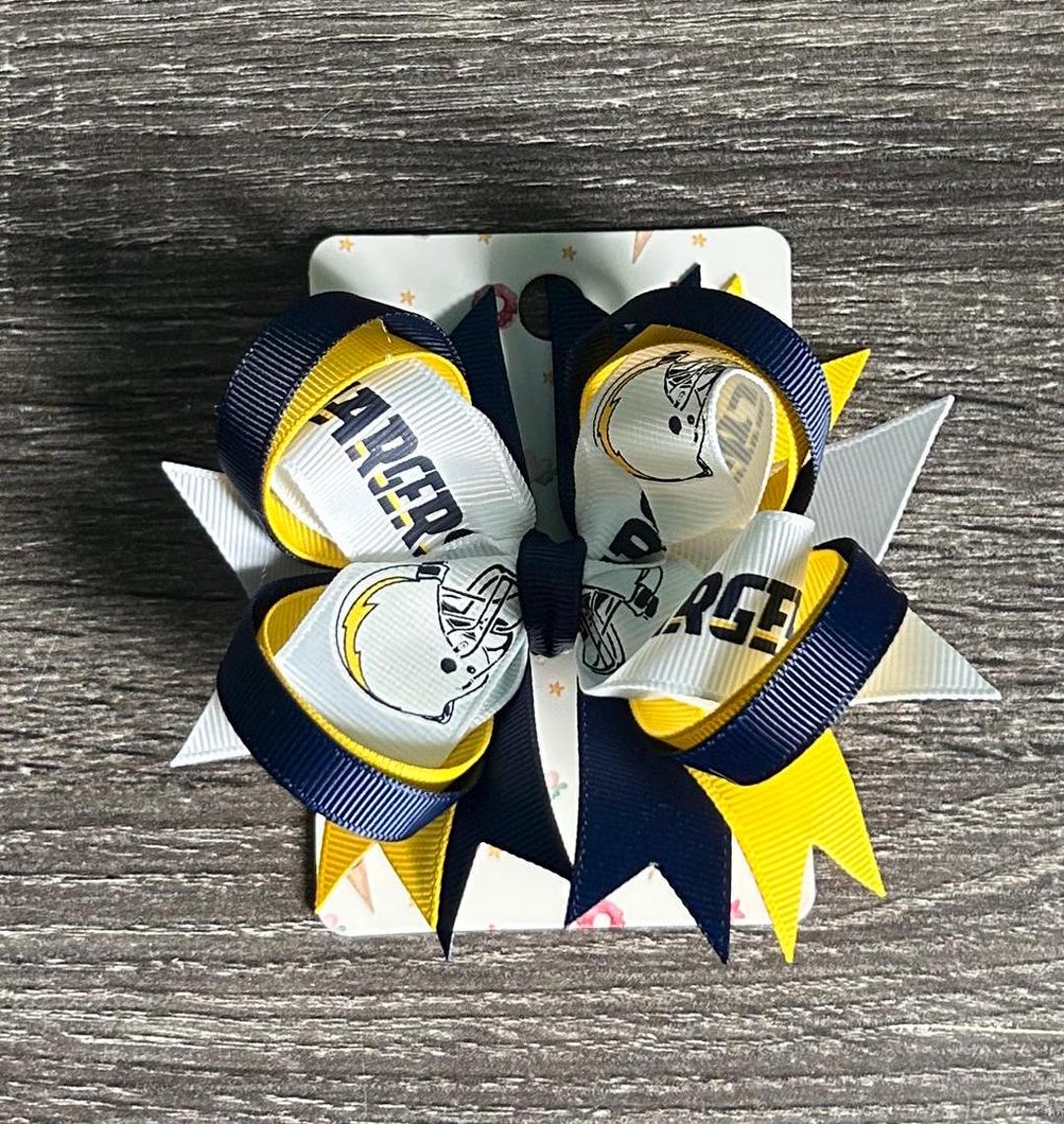 LA Chargers Football Team Bow - Etsy