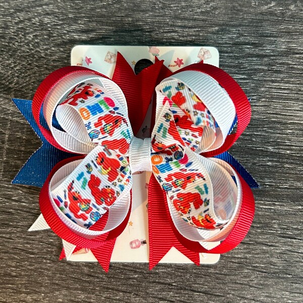 Elmo Hair Bow - Etsy
