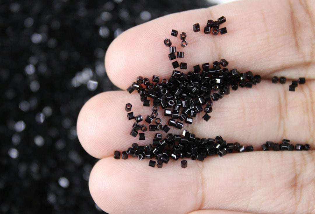 Miyuki Hexagon Cut, 15/0, Jet Black Opaque, Japanese Seed Beads, 10/20 ...