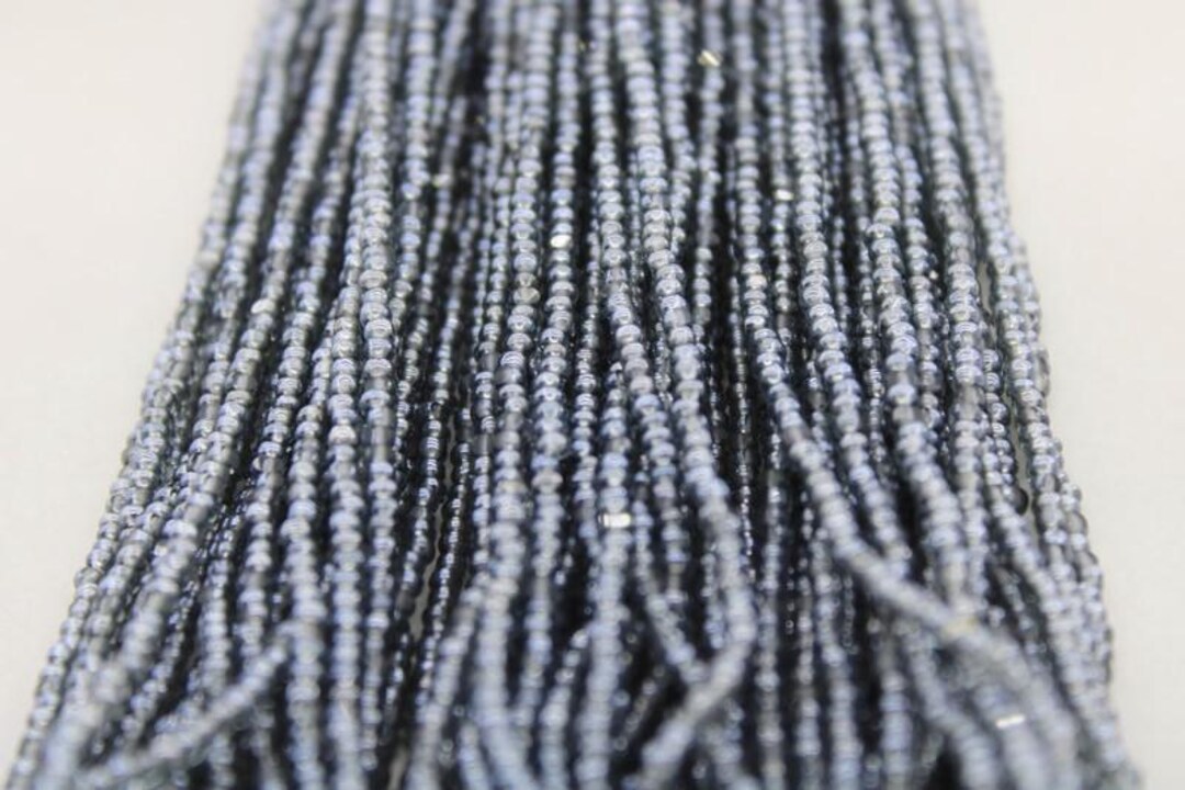 11/0 Charlotte Cut Beads, Grey Transparent Luster, Full Hank, 1/3/5 ...