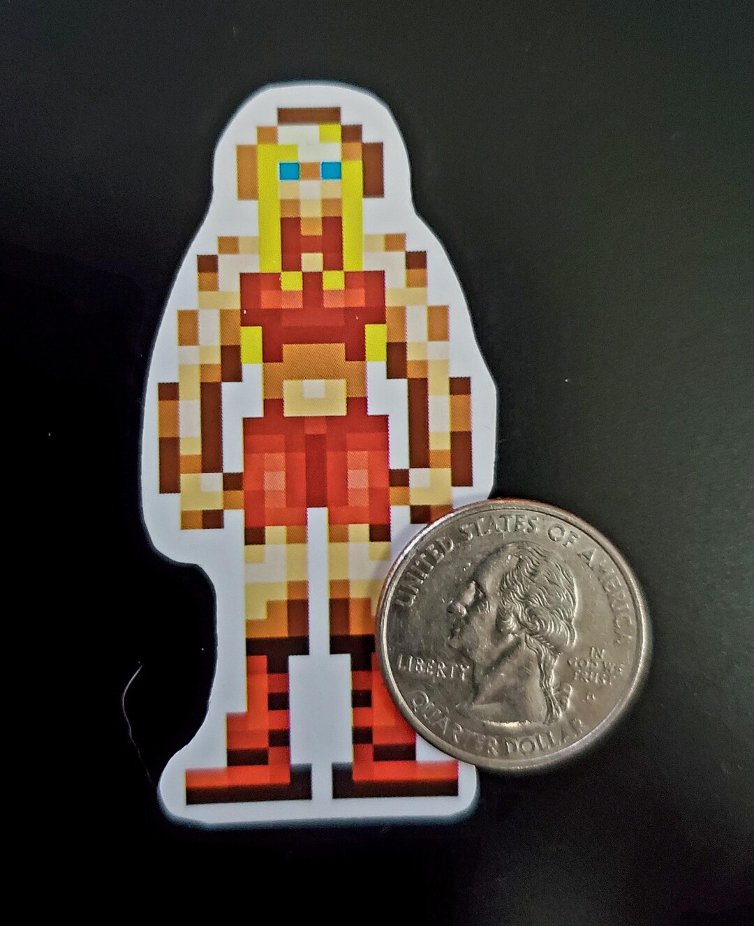 Orange Zero Suit Samus (hair Down) Sticker From Metroid - Etsy
