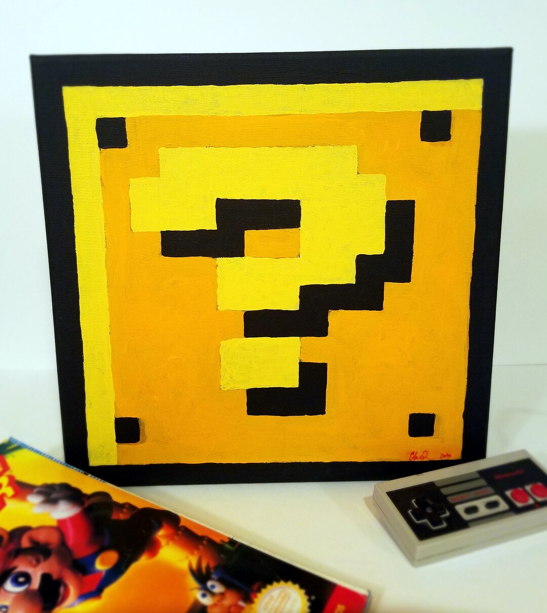 Super Mario Bros. 3 - Question Block - Acrylic Painting - Etsy