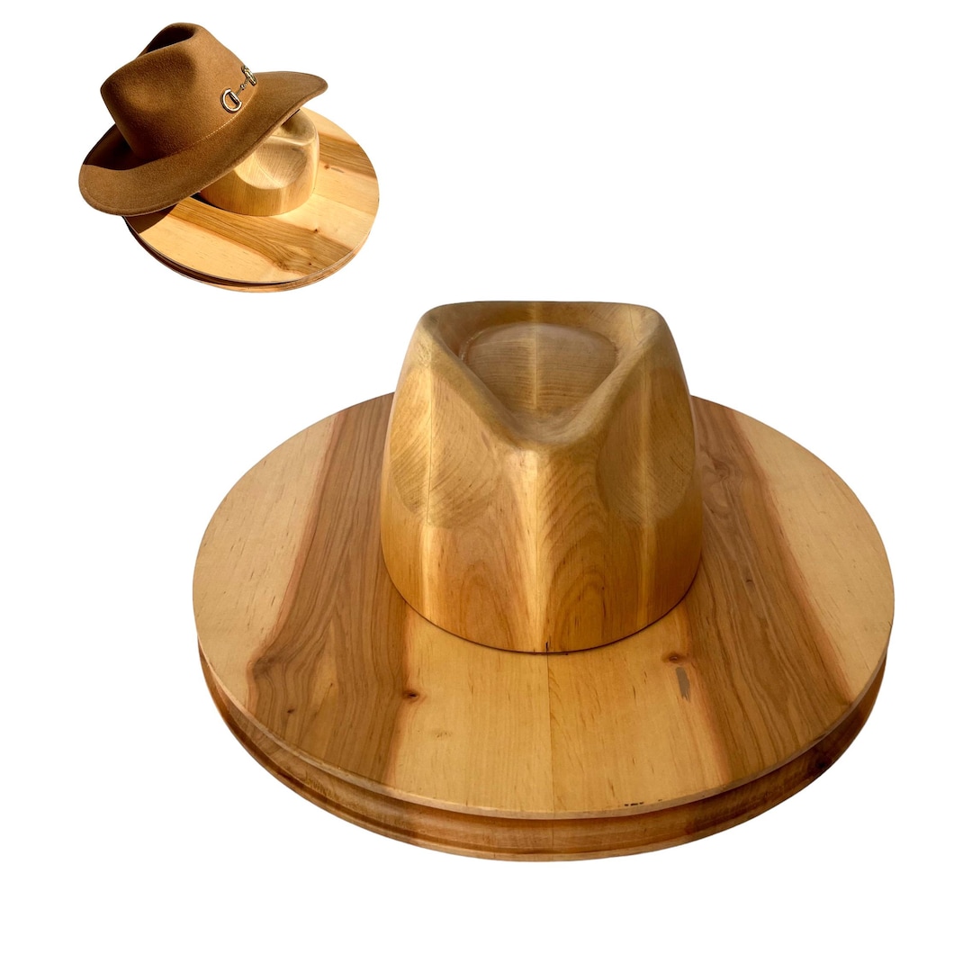 Wooden Fedora Hat Block Set: Millinery Crown & Brim Shaping - Etsy