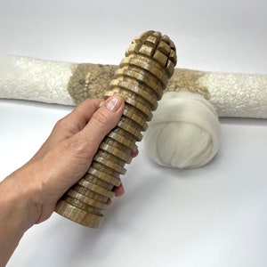 Wool Felting Tools - Two Premium Eco-friendly Wooden Roller for DIY ...