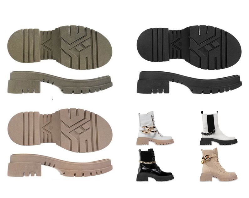 Rubber Platform Boot Soles: Non-slip DIY Shoe Outsoles (EU 36–41 / US 6 ...