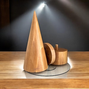 Wooden Cone Hat Block With Brim Plate Extender – Professional Millinery ...
