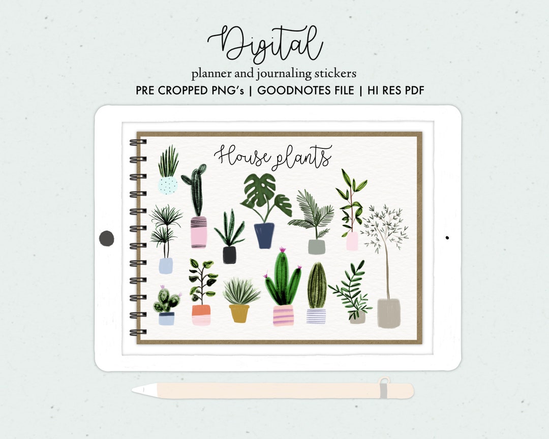 Digital Planner Stickers House Plants Planner Stickers. Printable ...