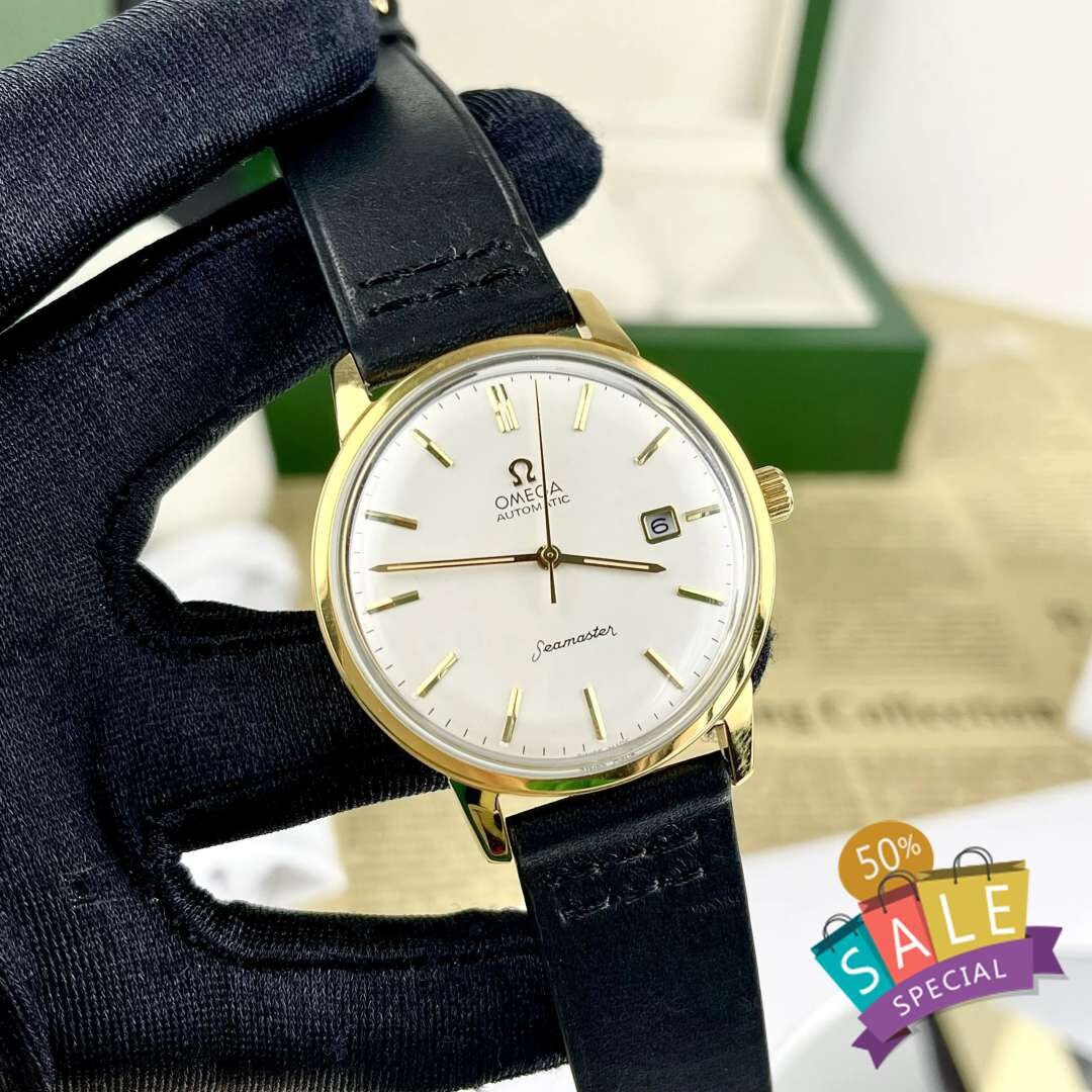 Japanese Omega Seamaster Automatic Watch With Black Leather - Etsy