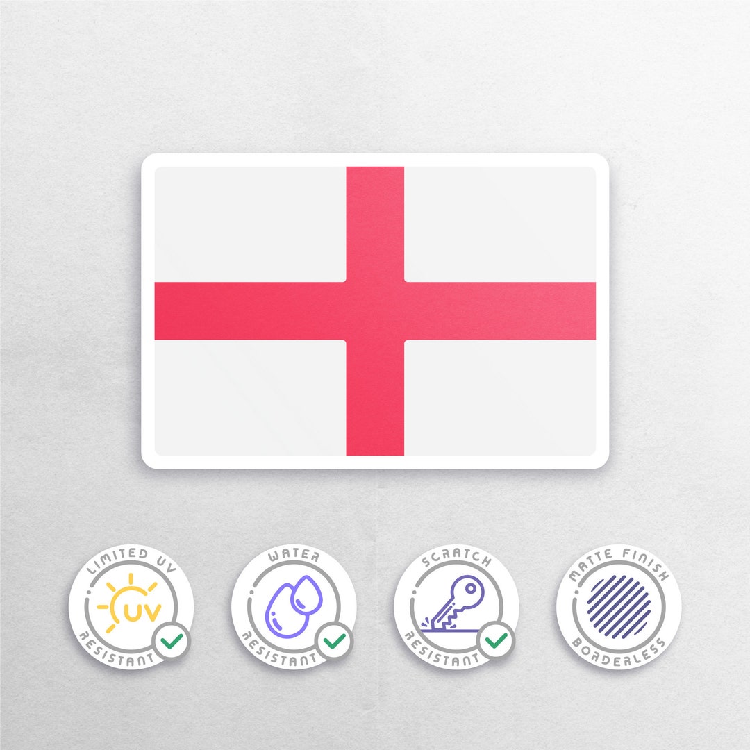 England Flag Sticker - Etsy
