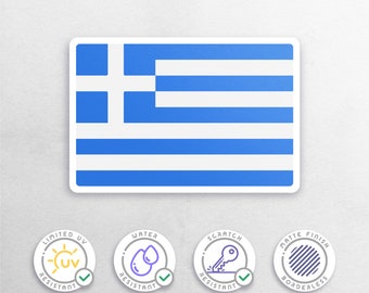 Blue Heart Greece Flag Greek Country Flag Sticker - Etsy