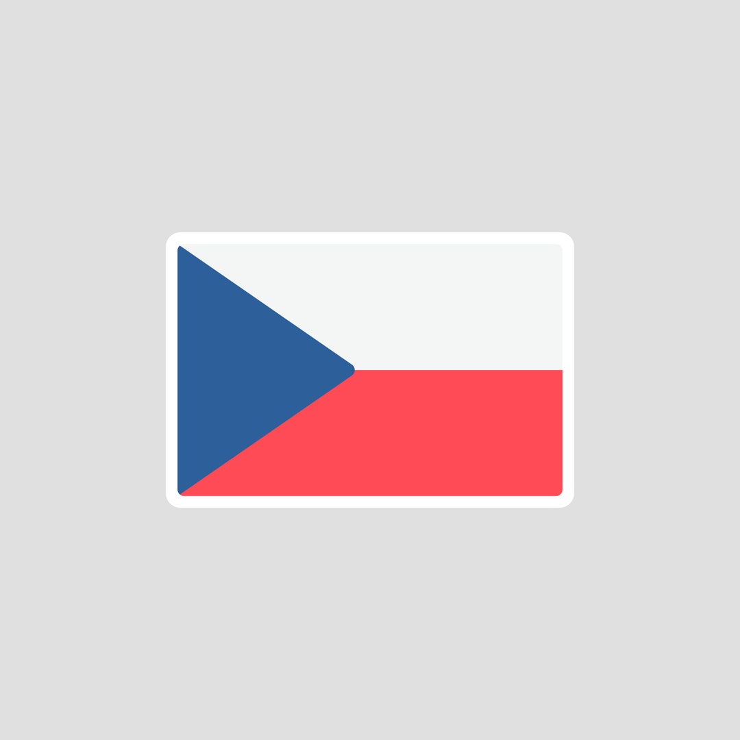 Czech Republic Flag Sticker - Etsy UK