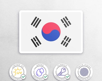 South Korea Flag Stickers Korean Flag Emblem Decals for Laptops, Cars ...