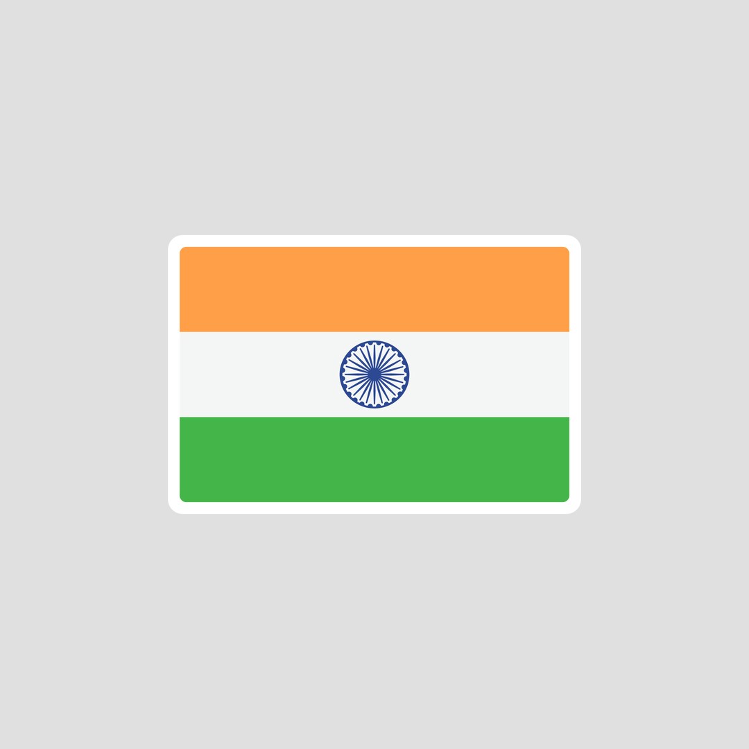 India Flag Sticker - Etsy