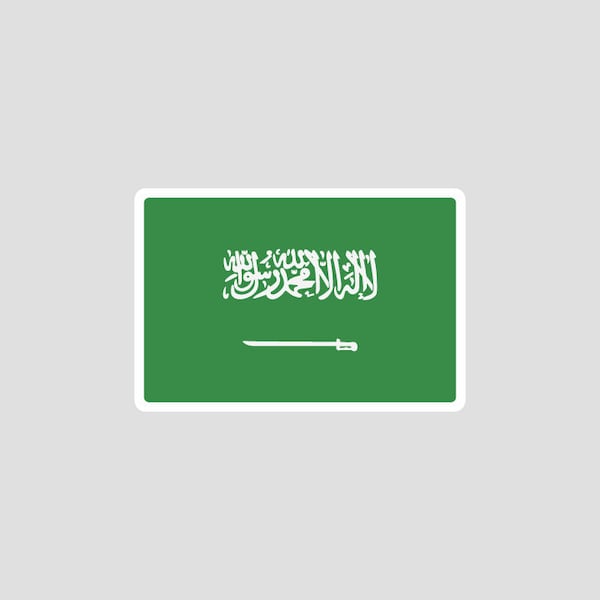 Saudi Flag Sticker - Etsy