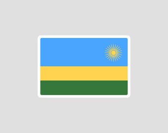 Rwanda Flag Sticker | Etsy