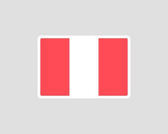 Peru Flag Sticker | Etsy