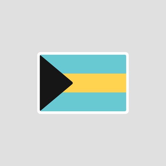 The Bahamas Flag Sticker - Etsy