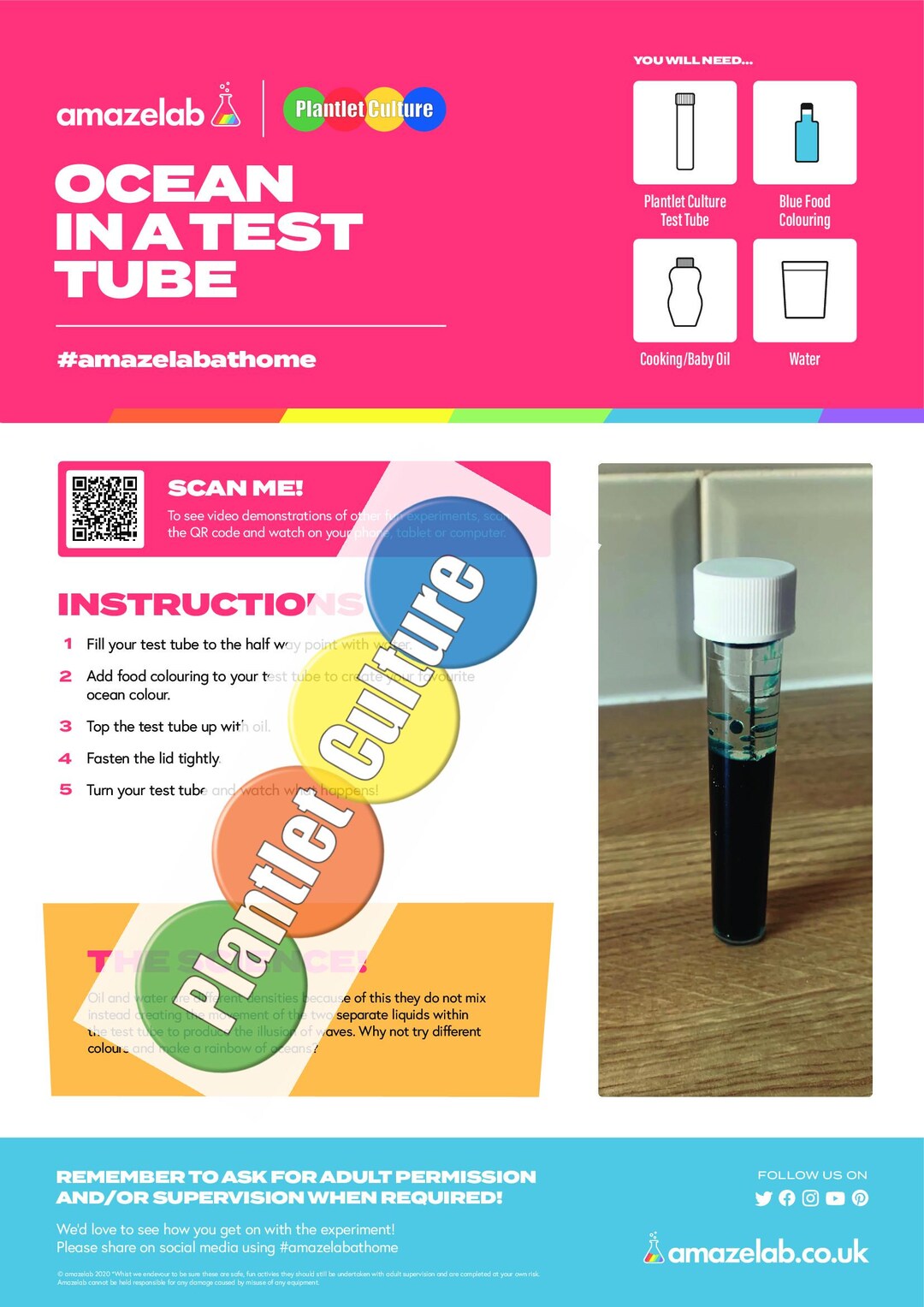 Ocean & Erupting Test Tube Activity Sheets X10 – Hands-on Science Fun ...