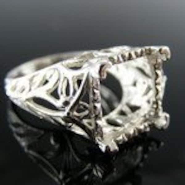 Square Stone Ring - Etsy