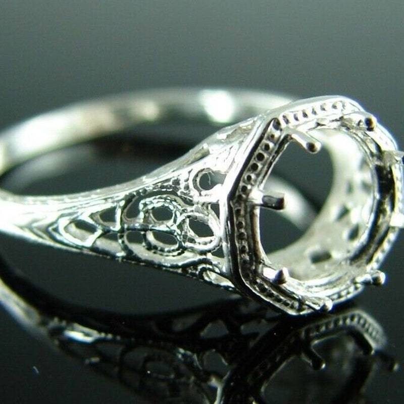 Silver Ring Settings - Etsy