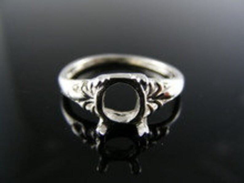 5574 Sterling Silver Ring Setting 8x6 MM Oval Stone Size 6 | Etsy