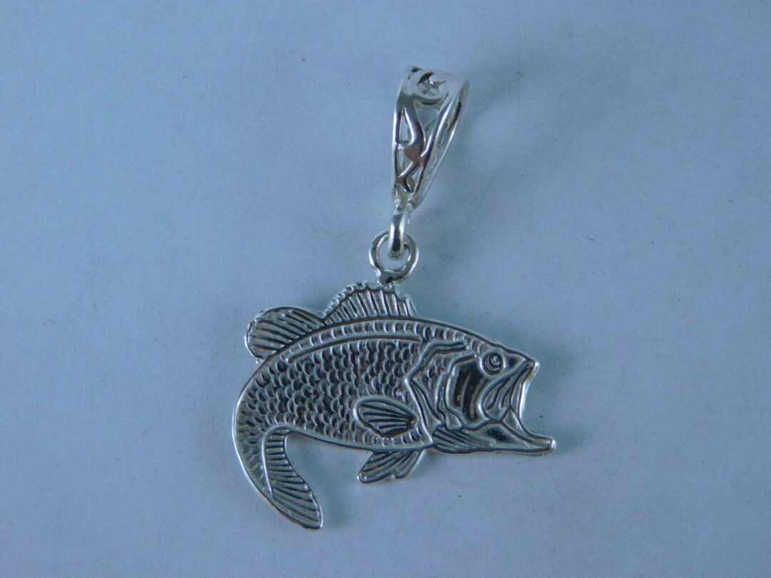 6769 Sterling Silver Bass Pendant - Etsy