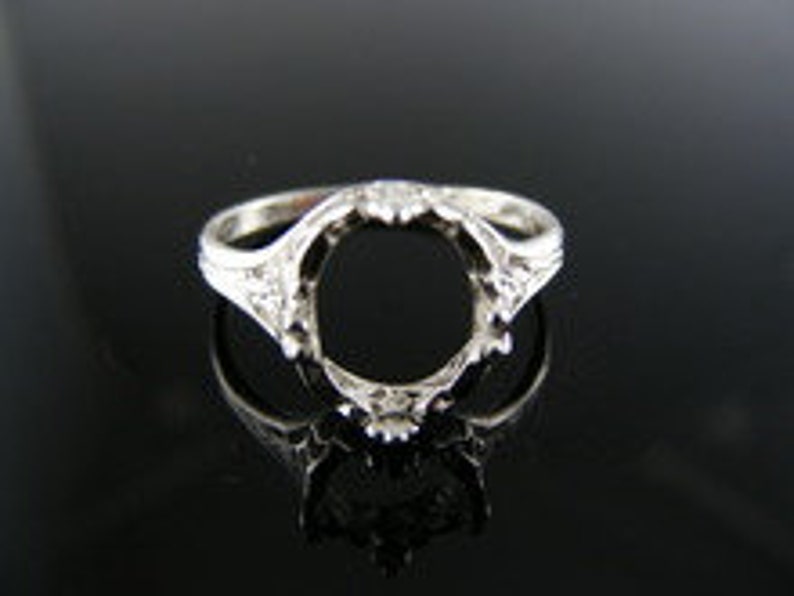 5518 Sterling Silver Ring Mounting 9x7 mm Oval Stone Size | Etsy