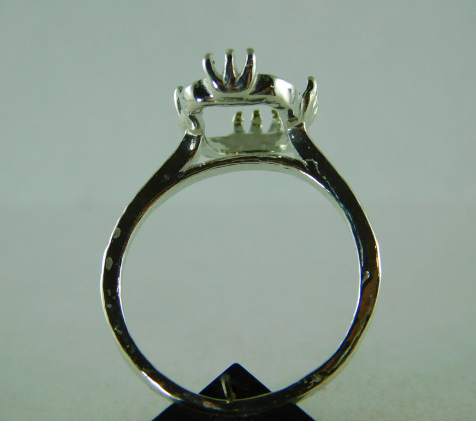 6394 Sterling Silver Ring Setting 14x10 Emerald Cut Faceted - Etsy