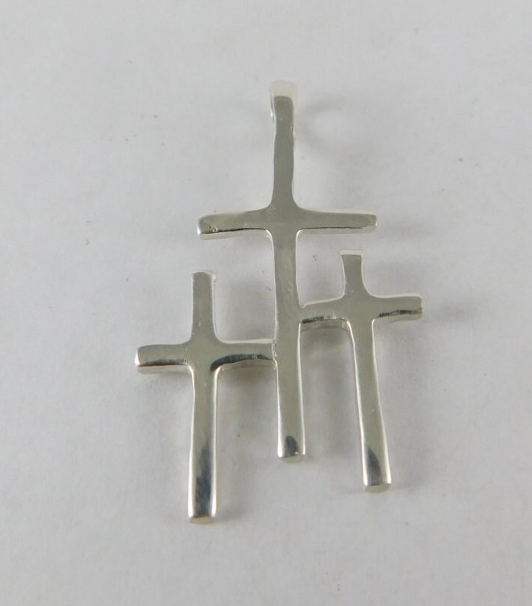 6684 Sterling Silver 3 Cross Pendant - Etsy